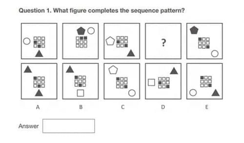 Online practice banking sample question non-verbal reasoning sequence ...