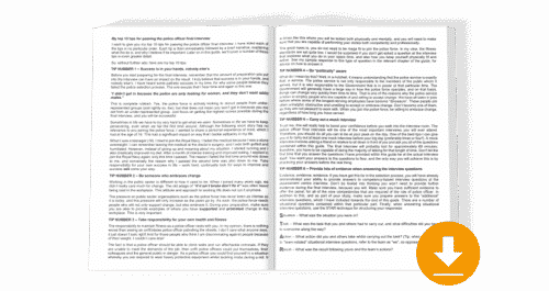 2018 Police Officer Competency Based Interview Questions