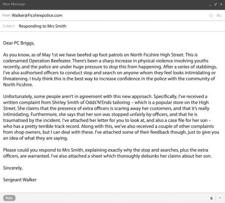 Police Online Assessment Process: (Stage 3a) Written Exercise Questions