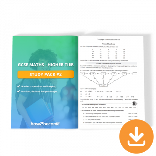 GCSE Maths Higher Tier - Study Pack 2 Download - How 2 Become