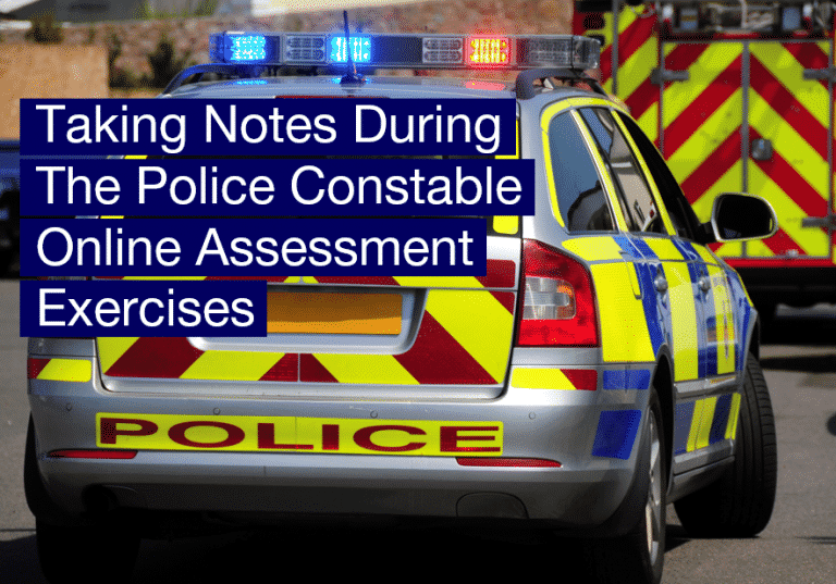 Taking Notes During The Police Constable Online Assessment Exercises