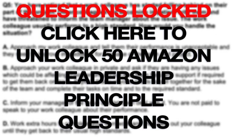 50 Amazon Leadership Principles Assessment Test Questions & Answers