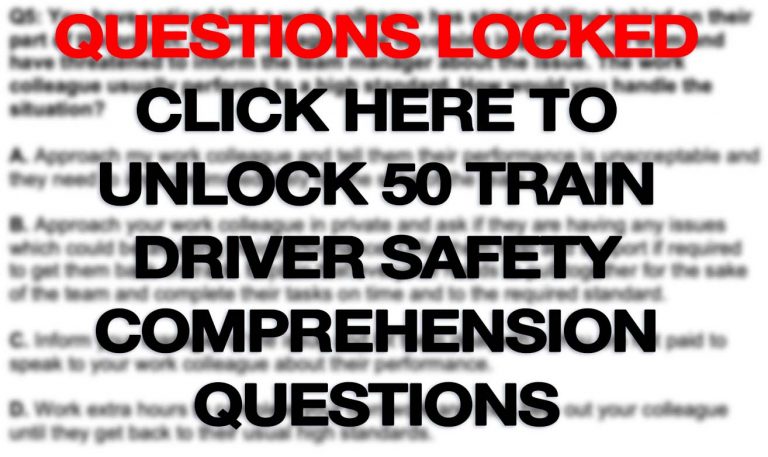 50 Train Driver Safety Awareness Assessment Questions & Answers
