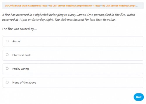 US Civil Service Assessment Test Questions and Answers
