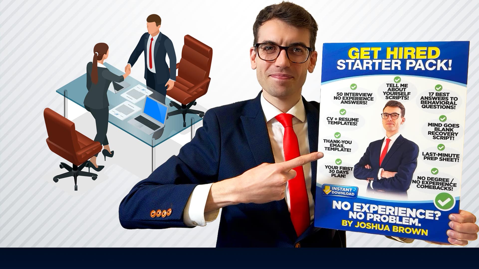 JOSHUA BROWN GET HIRED STARTER PACK JOB PREPARATION PACK HEADER ...